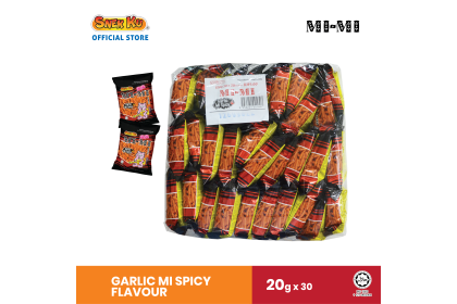 Snek Ku Mimi Garlic Mi Spicy Flavoured Snacks (20g x 30 pkts)